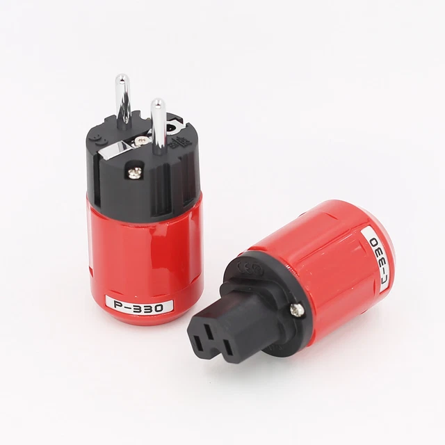 HI-END RHODIUM IEC C13 Mains Power Plug Male Female HIFI Power Plug DIY ...