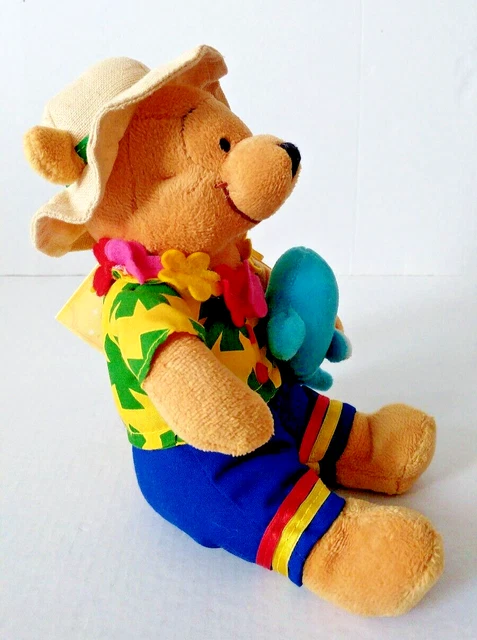 DISNEY STORE EXCLUSIVE 9'' HAWAIIAN POOH Bear Soft Plush Teddy with ...