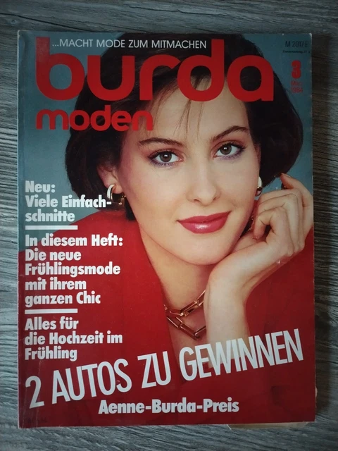 BURDA MODEN 3 März 1984 mit Schnittmuster & Anleitung Mode Heft vintage ...