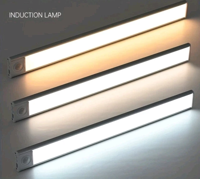 40CM WIRELESS PIR Motion Sensor LED Strip Light Cabinet Closet Lamp ...