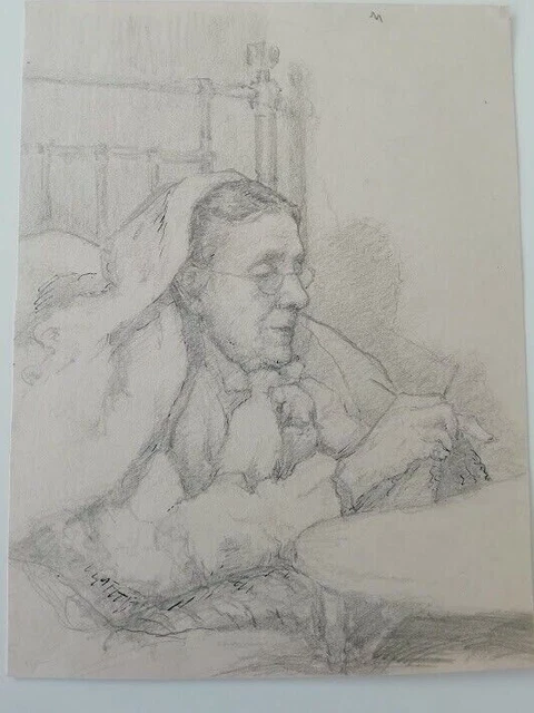 EARLY 20TH CENTURY Life Drawing Portrait Slade School /Camden Town ...