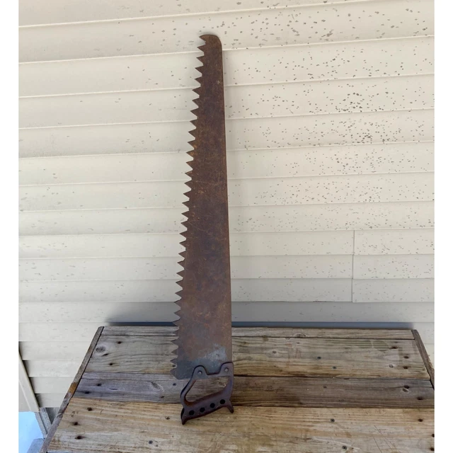 VINTAGE 30& ICE Block Cutting Saw Heavy-Duty Cast Iron Handle Hand Saw ...