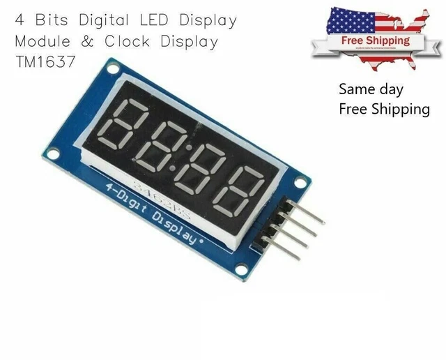 4 BITS DIGITAL Tube LED Display Module with Clock Display TM1637 for ...