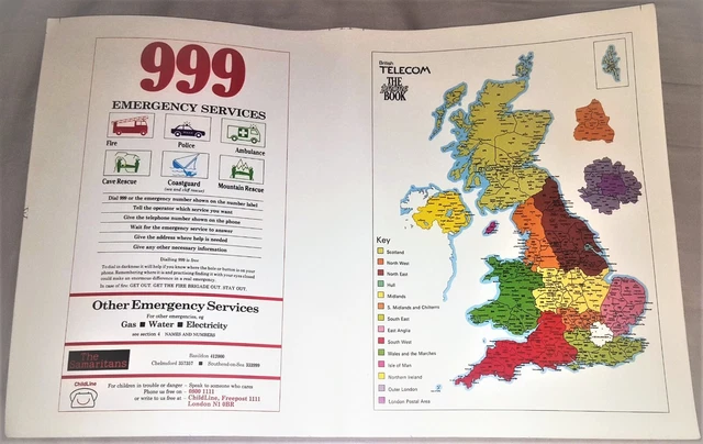 ORIGINAL RETRO BRITISH Telecom (BT) Card Phone Book Interior (Approx ...
