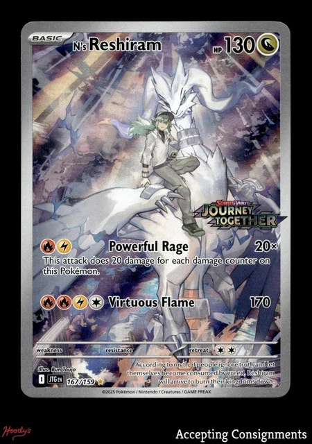 2025 POKEMON TCG Scarlet and Violet Journey Together #167 N's Reshiram ...