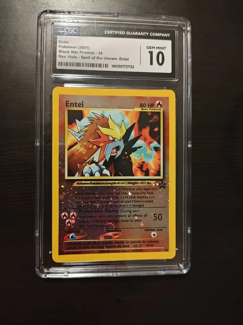 ENTEI REVERSE HOLO schwarzer Stern Promo WOTC Pokemon Kartenspiel #34 ...
