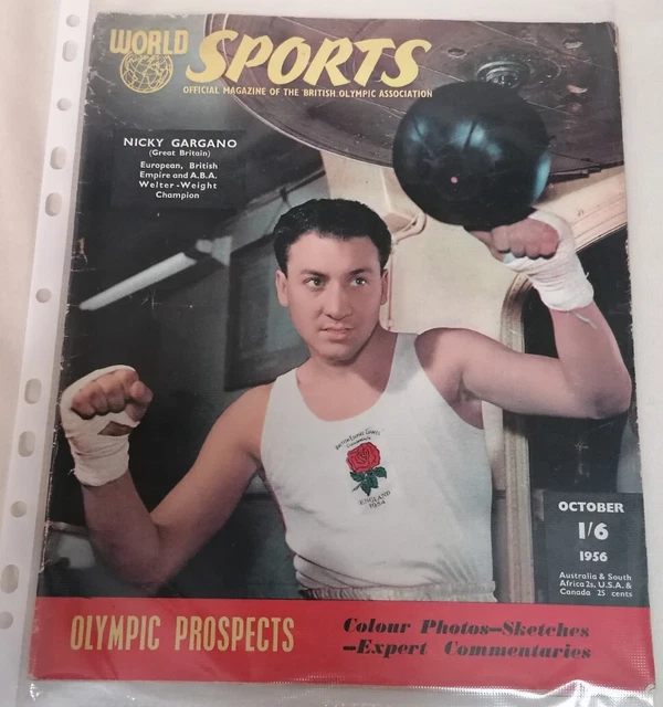 RIVISTA - WORLD Sports Magazine ottobre 1956 Nicky Gargano Boxer Champ ...