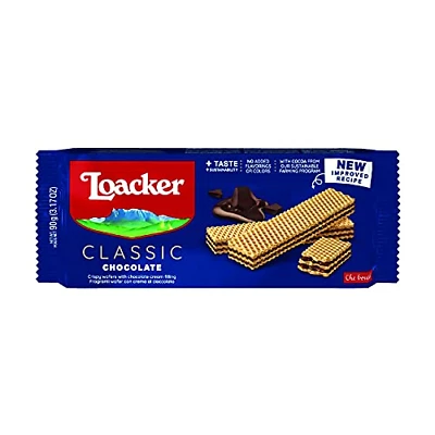 LOACKER WAFERS, CHOCOLATE Flavour Wafer Biscuits, Classic Italian ...