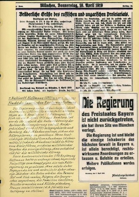 SCHRIFTEN MARKEN KABINETT Hoffmann München 1919 Revolution Freikorps Band I -18 EUR 59,00 ...