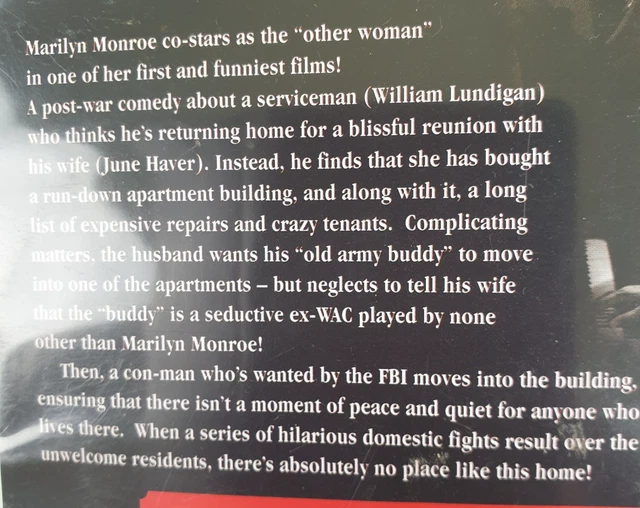 LOVE NEST (DVD, 1951), Marilyn Monroe, Comedy/Drama/Romance, PAL Region ...