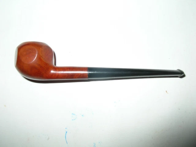 PIPE EN BRUYÈRE droite ronde à 6 pans jamais fumée très bon état EUR 3 ...