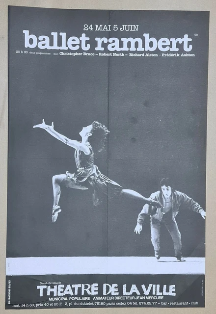 A. CRICKMAY BALLET Rambert 1982 Affiche Originale Spectacle Danse EUR ...
