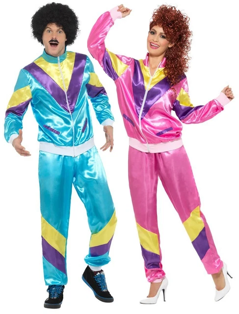 80S RETRO TRACKSUIT 1980s Shell Suit Trackie Scouser Fancy Dress ...