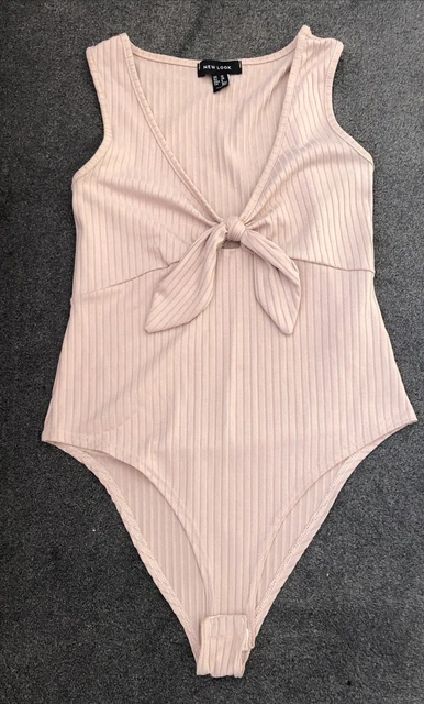 LADIES NEW LOOK Sexy Body Under Wear Top One Piece Size 10. Beige ...