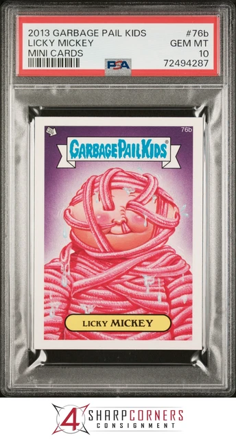 2013 MINI CARTES GARBAGE PAIL ENFANTS #76b LICKY MICKEY POP 1 PSA 10 ...