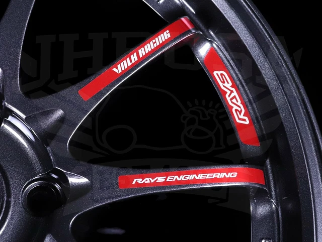 Te37 Decal Black VOLK Racing TE37 Style Wheel Decals - 8-Piece JDM ...