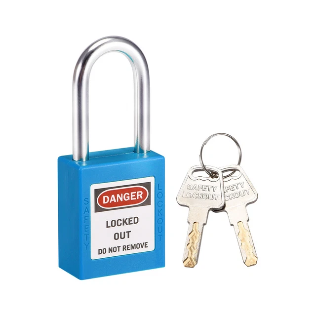 LOCKOUT TAGOUT LOCKS 1-1/2 Inch Shackle Key Different Safety Padlock ...