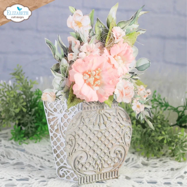 ELIZABETH CRAFT DESIGNS Cutting Dies Bohemian Rose Delicate Fancy Card ...