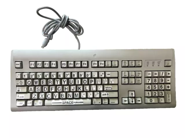 Apple Design Adb Keyboard Model M2980 With Large Print Letters Grade B