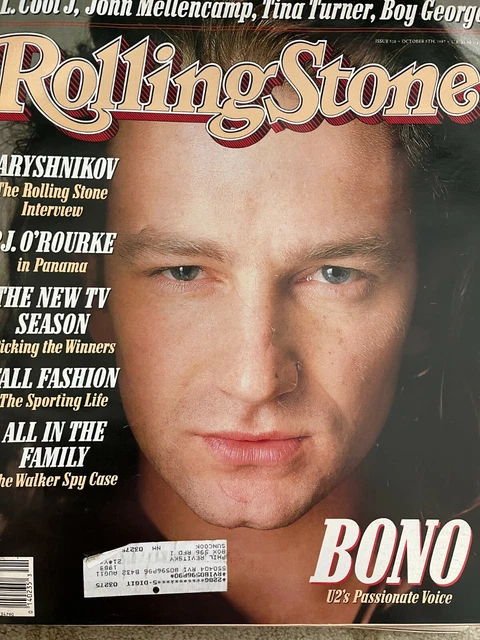 ROLLING STONE MAGAZINE October 8th 1987 Bono Boy George LL Cool J Tina ...