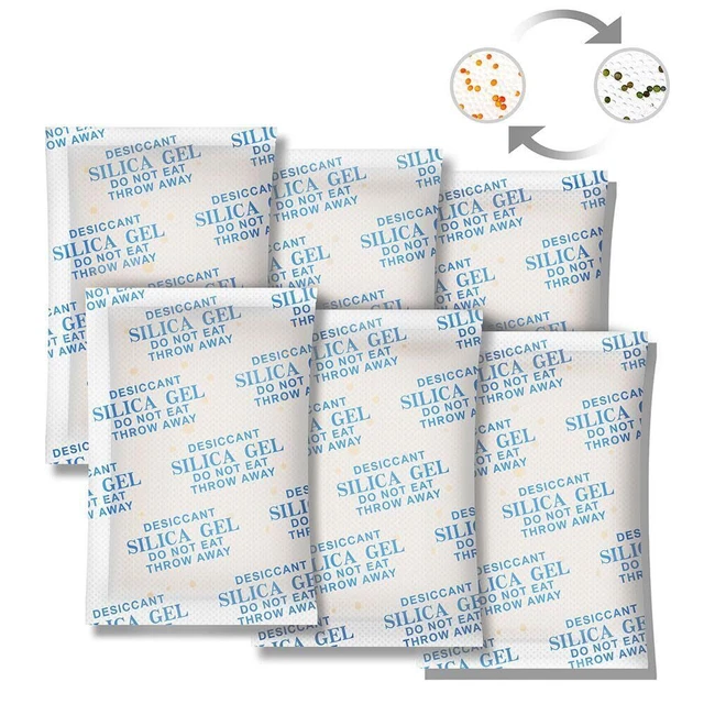 SILICA GEL PACKETS Moisture Absorber Reusable Desiccant Food Grade 10 ...