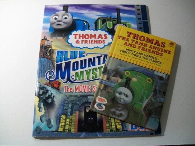 2 X & Thomas The Tank Engine " book Percy Harold & Friends Blue ...