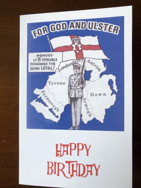 ULSTER SPECIAL CONSTABULARY B Specials Birthday Card Northern Ireland ...