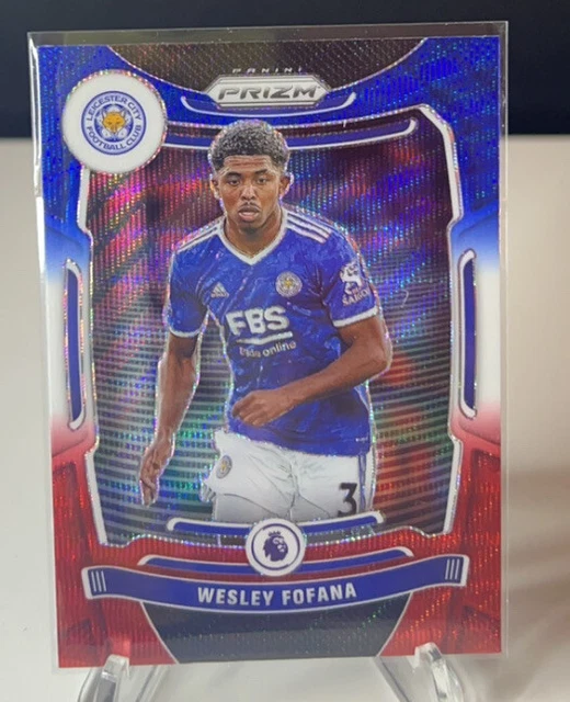 WESLEY FOFANA 2021-22 Prizm Premier League rosso bianco blu Leicester ...
