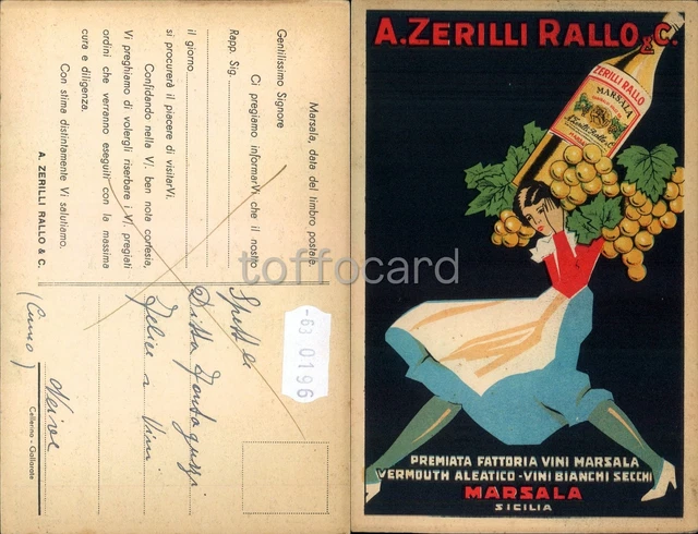PUBLICITÉ 'VINS MARSALA-ZERILLI RALLO-B63-196 EUR 24,40 - PicClick FR