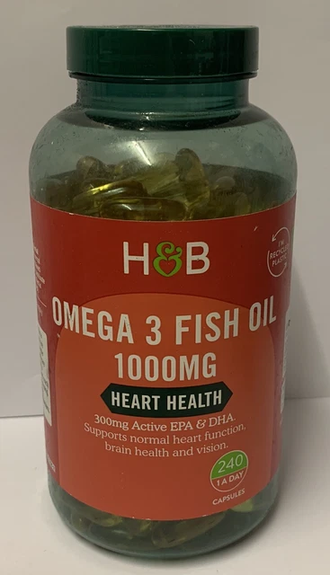 H&B HOLLAND AND Barrett Omega 3 Fish Oil 240 Capsules. BRAND NEW ...