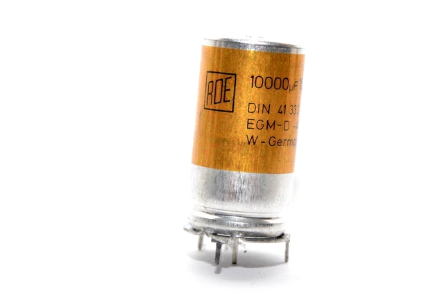 ROEDERSTEIN ROE TYPE EGM-D Elko Capacitor, 10000 μF / 16V, Golden ...