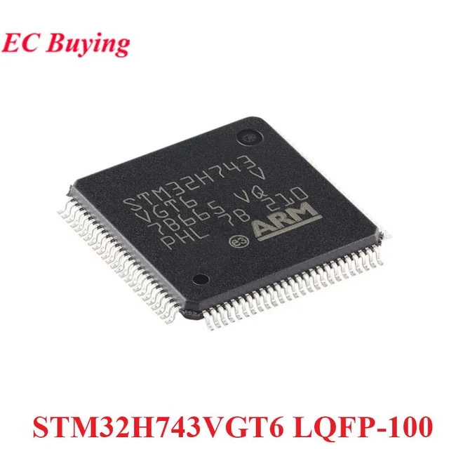 STM32H743VGT6 LQFP-100 ARM Cortex-M7 32-bit Microcontroller MCU Chip IC ...