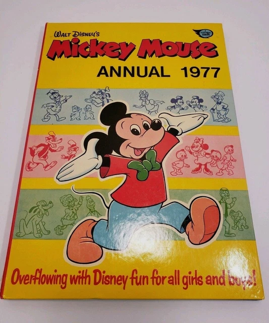 VINTAGE 1977 WALT Disney's Mickey Mouse Annual HC Book UK British EUR ...