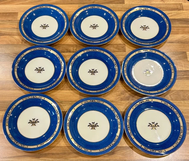 WEDGWOOD POWDER BLUE Dessert Plates Set Of Nine #X9933 Vintage £49.00 ...