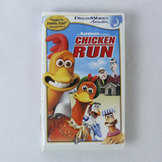 CHICKEN RUN VHS 2000 DreamWorks Animation Mel Gibson Children's ...
