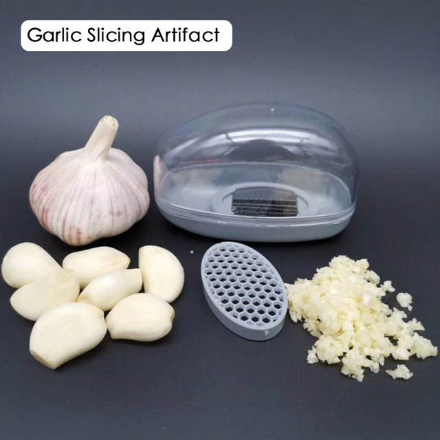 NEW KITCHEN GRINDING Grater Garlic Smasher 2-in-1 Garlic Slicer Manual ...