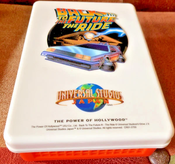 BACK TO THE FUTURE THE RIDE DELOREAN Folding Lunch Box Vintage ...