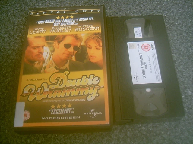 DOUBLE WHAMMY MOVIE-VHS TAPE LARGE CASE-BIG BOX-ELIZABETH HURLEY-1st ...