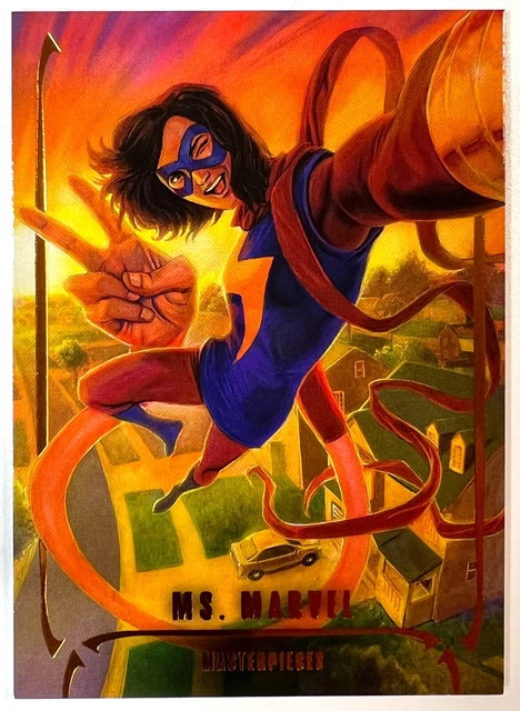 2024 MARVEL MASTERPIECES Nahuel Grego #68 Ms Marvel - Legendary Orange ...