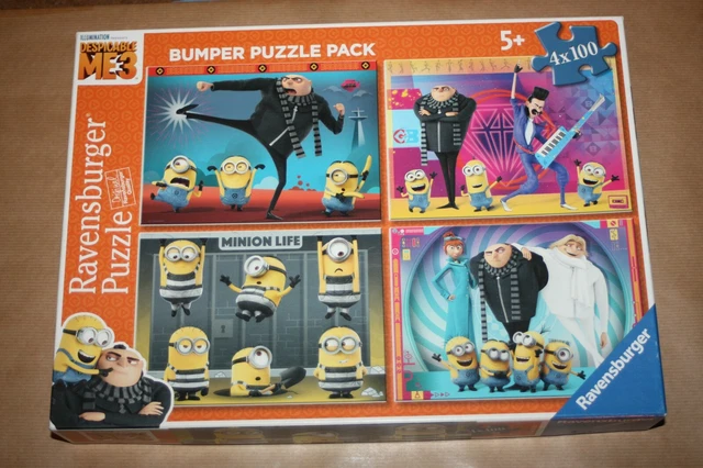 RAVENSBURGER - &DESPICABLE Me 3" Jigsaws - Bumper Puzzle Pack - 4 x 100 ...