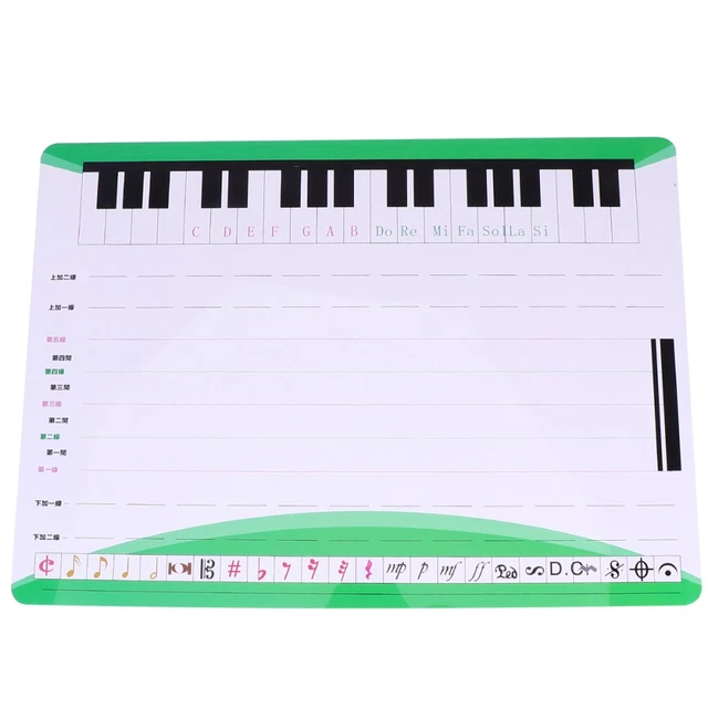 2 PCS MUSIC Staff Dry Erase Board Paper for Writing White Whiteboards ...