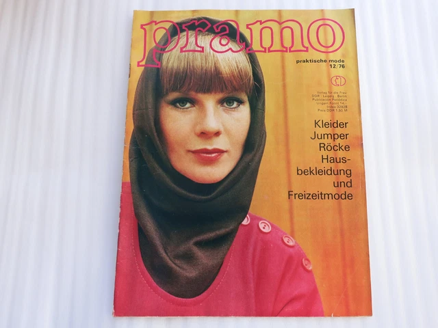 DDR PRAMO PRAKTISCHE Mode + Schnittmuster 12/1976 - Kleid Jumper Röcke ...