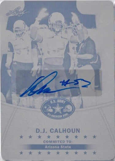 2014 D.J. CALHOUN Leaf US Army All-American recrue plaque auto ARIZONA ...