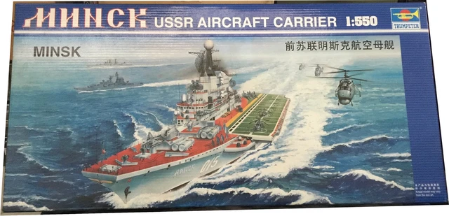 TRUMPETER MINSK USSR Aircraft Carrier Model Kit Scale 1/550, Nuevo EUR ...