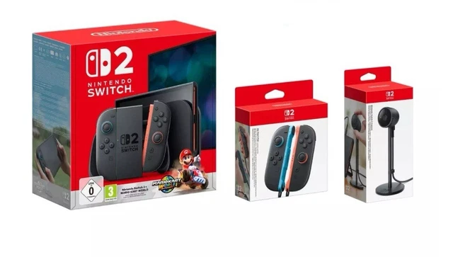 NINTENDO SWITCH 2 Mario Kart World Bundle - Extra Joy-Cons & Camera ...