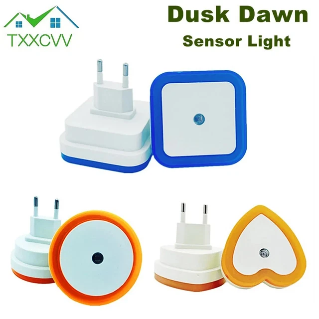 AUTOMATIC LED NIGHT Light EU/US/UK Plug in Energy Saving Dusk Dawn ...