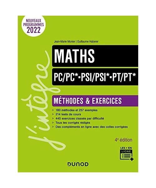 MATHS MÉTHODES ET Exercices PC/PC*-PSI/PSI*-PT/PT* - 4e éd.: Méthodes & exerc EUR 25,92 ...