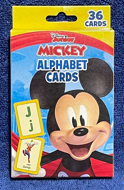 DISNEY JUNIOR MICKEY Mouse & Friends ALPHABET Learning Flash Cards 36 £ ...