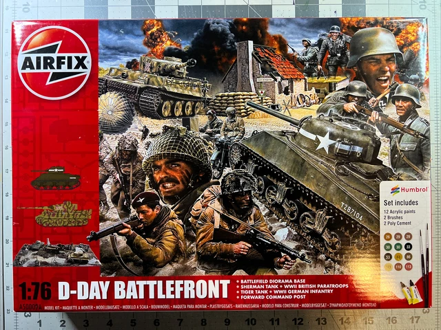 AIRFIX D-DAY BATTLEFRONT 1:76 WWII Military Diorama Model Set # A50009A ...