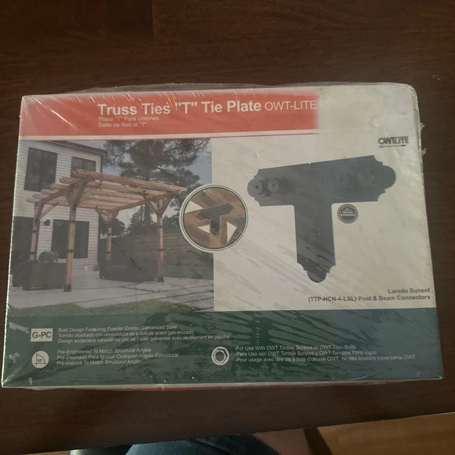 OZCO OWT-LITE TRUSS Ties 4″ ʺTʺ Tie Plate – Black Laredo Sunset 56666 £ ...